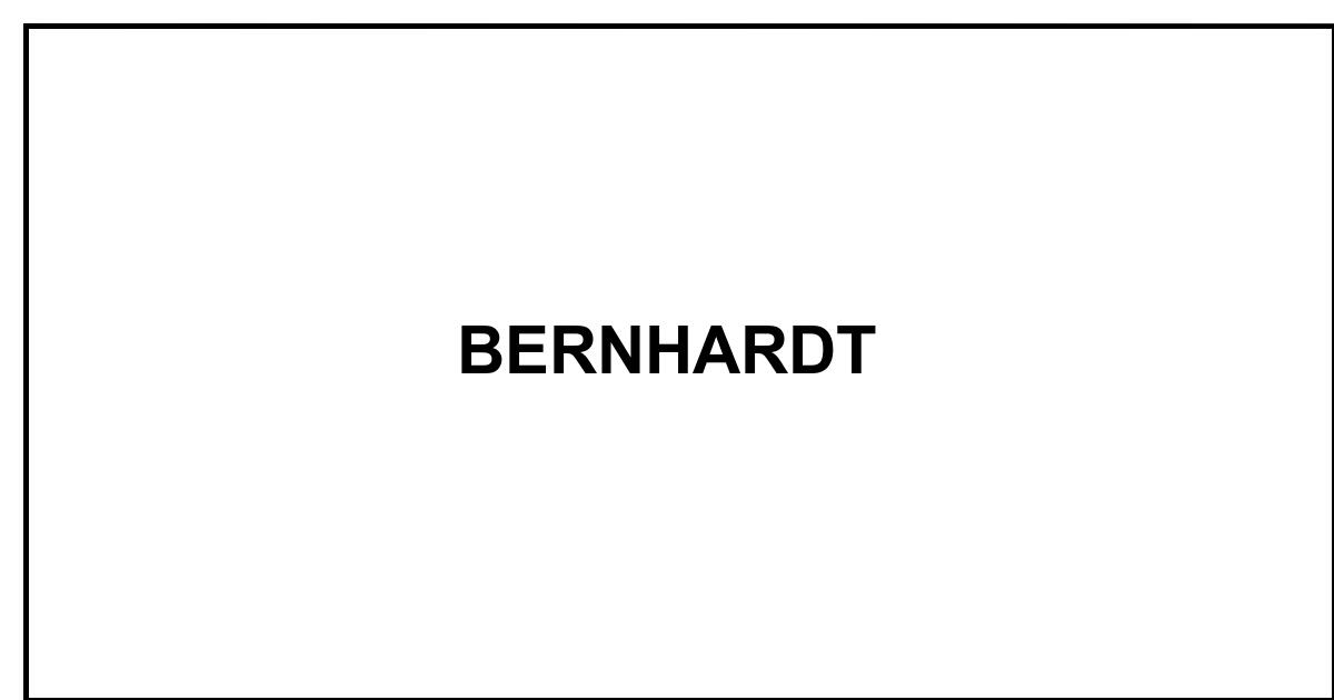 Obituary: BERNHARDT