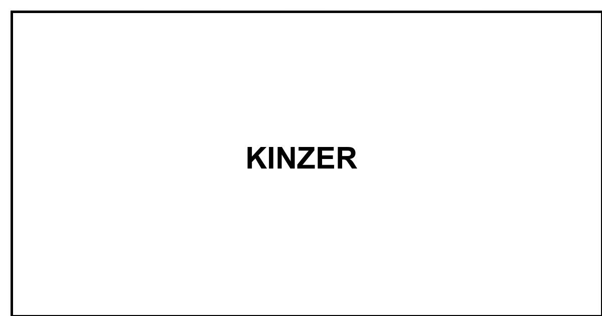 Obituary: KINZER