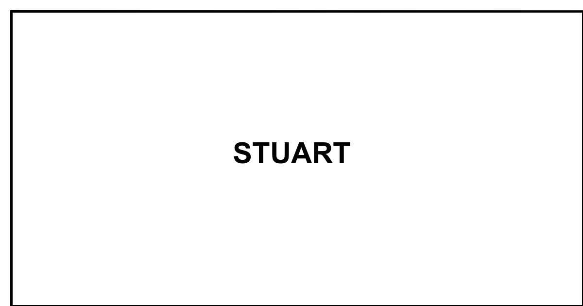 Obituary: STUART
